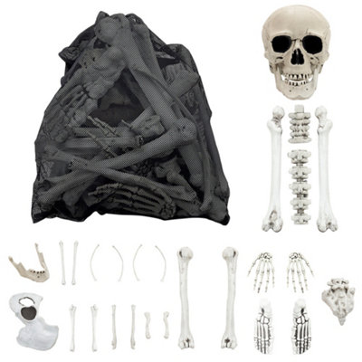 28Pcs Halloween Realistic Skull and Bone Skeleton Decoration Kit