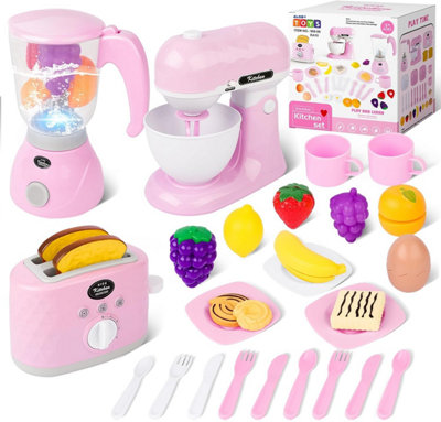 29 Pc Play Kitchen Cooking and Baking Toy Set