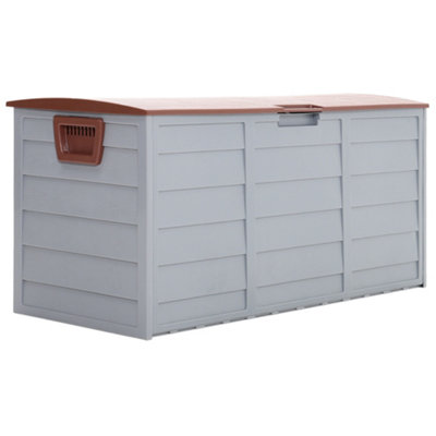 290L Plastic Waterproof Outdoor Garden Deck Storage Box Patio Utility ...