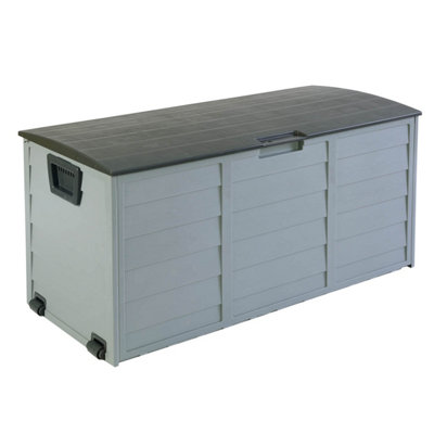 290L Wheeled Garden Storage Box, Weather-Resistant, Lockable, Lift-Up ...