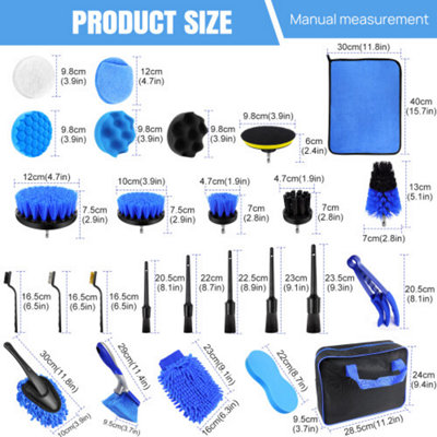 29PCS Car Wash Kit Detailing Brush Set for Motorcycle, Bike, Car ...