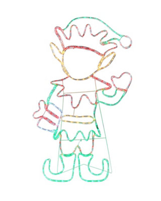 2D Elf Rope Light Silhouette 116cm
