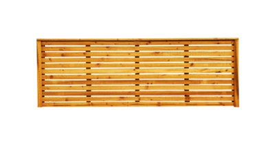 2ft High x 6ft Wide Golden Brown Flat Top Horizon Garden Trellis Panel