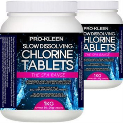 2KG Stabilised Slow Dissolving Chlorine 20g Tablets