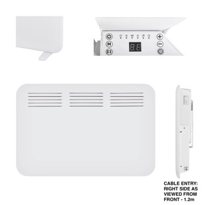 2kw / 2000W Electric Panel Heater Radiator - LOT20/ERP Compliant c/w 24 ...