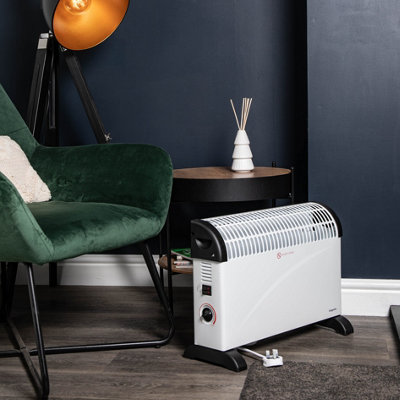 2kw Convector Heater with Thermostat & 3 Heat Settings | DIY at B&Q