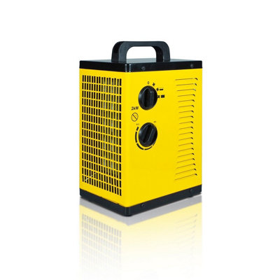 2kW PTC Turbo Fan Industrial Space Heater with 3 Heat Settings, Metal ...