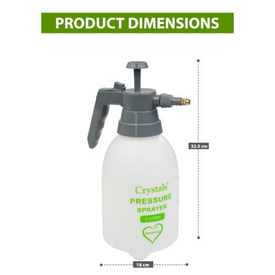 2L Garden Pressure Sprayer Hand Pump Bottle for Water, Weed Killer ...