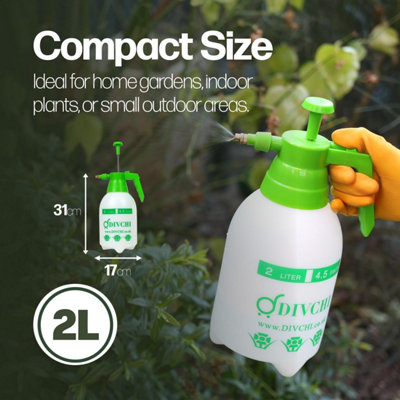 2L Pressure Spray Bottle with Adjustable Nozzle Portable Hand Pump ...