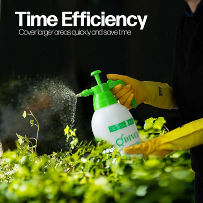 2L Pressure Spray Bottle with Adjustable Nozzle Portable Hand Pump ...