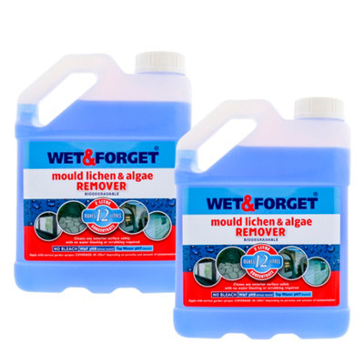 2L Wet & Forget Lichen & Algae Remover, Outdoor Cleaning Solution Bundle