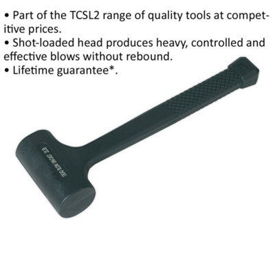 2lb Dead Blow Hammer with Rubber Head - 900g Anti-Rebound Mallet for ...