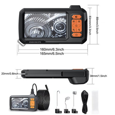 2M 1080P HD 8MM 4.3" Screen Industrial Endoscope Camera Borescope ...