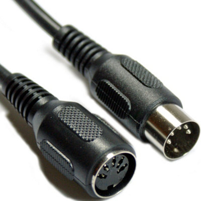 2m 5 Pin Din Plug to Female Socket Extension Cable Video PC MIDI Joiner ...