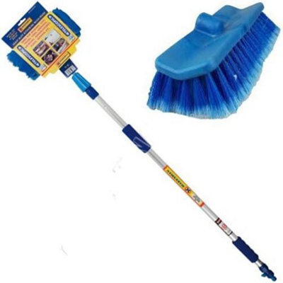 2M 6Ft Telescopic Extendable Car Van Wash Washing Brush Water Fed Windows