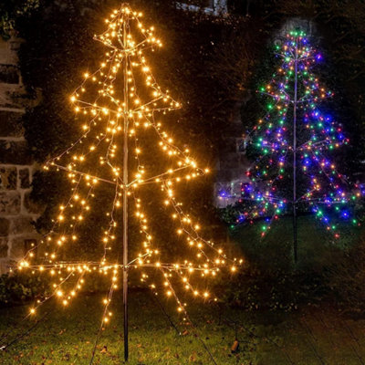 2M Dawsons Living LED Christmas Tree Light Up Christmas Outdoor or Indoor Tree 420 Multi Function