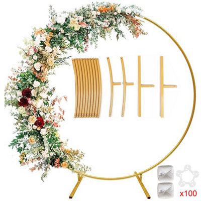 2M Flower Display Stand Frame Wedding Round Hoop Balloon Arch Backdrop