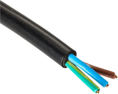 2m METRE LONG MAINS FLEX CABLE WIRE 13a WITH MOULDED 3 PIN UK PLUG 13 ...