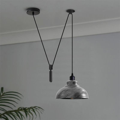 2M Modern Curvy Pendant Light Fixture, Farmhouse Modern Hanging Pulley ...