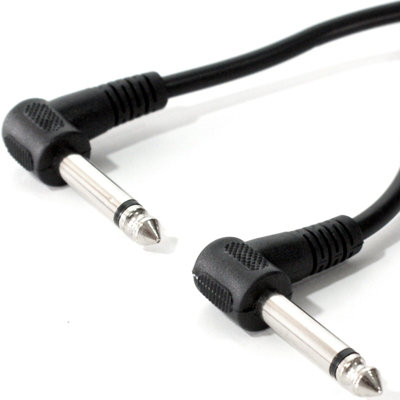 2m Right Angled 6.35mm Mono Jack Plug to Male Cable 1/4" 90 Degree ...