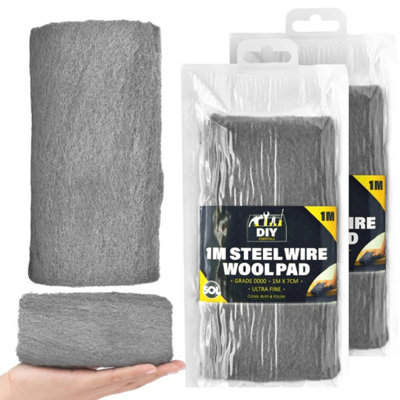 2M Steel Wire Wool Roll Grade 0000 Super Ultra Fine