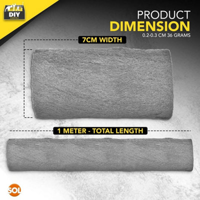 2M Steel Wire Wool Roll Grade 0000 Super Ultra Fine