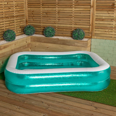 2m x 1.5m x 0.5m Rectangular Family Paddling Pool with 450 Litre Capacity