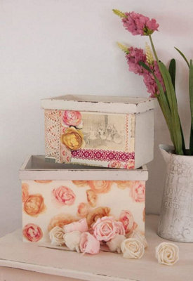 2m x 45cm Floral Pink Rose Vinyl DCFIx Sticky Back Plastic Fablon Film ...