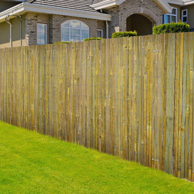 Buy 2m x 4m Bamboo Screening Roll Natural Fence Panel Outdoor Garden ...