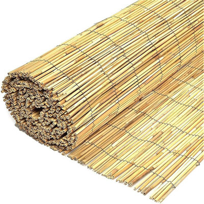2m x 4m Bamboo Screening Roll Panel Natural Fence Peeled Reed Fencing ...