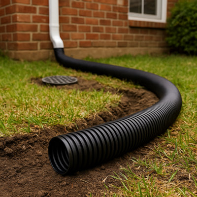 2m x 50mm Ribbed Tubing for Pump Filter Sump Water Butt 2" Heavy-Duty ...