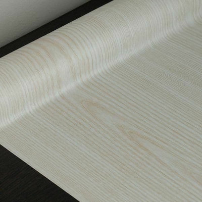 2m x 67.5cm White Ash Wood Woodgrain Sticky Back Plastic Self Adhesive ...