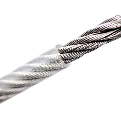 2mm - 3mm Clear PVC-Coated 7x7 Galvanised Steel Wire Rope Cable - 100 ...