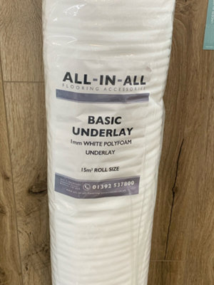 2mm Polyethylene foam Laminate & wood Underlay roll, 15m²