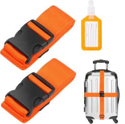 2Pack Adjustable Luggage Straps Extra Strong Safety Suitcase Travel ...