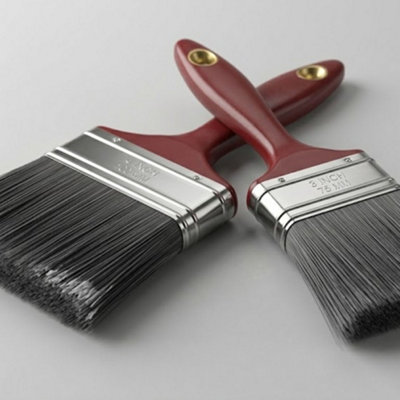 2pc 3 Inch And 4 Inch Paint Brush Set For Walls Wood Furniture And Home ...