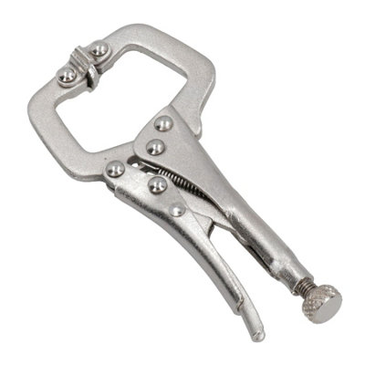 2pc 4in Mini Locking C Clamp Fastener Welding Mole Grip Adjustable