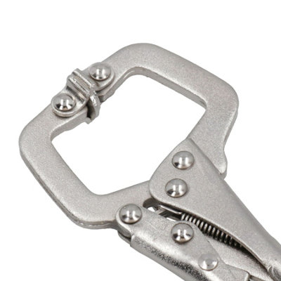 2pc 4in Mini Locking C Clamp Fastener Welding Mole Grip Adjustable