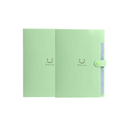 2PC A4 smiley face multi-layer organ paper bag folder | DIY at B&Q