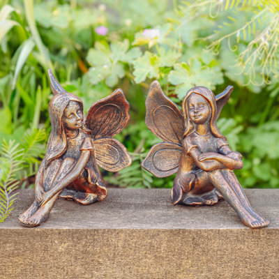 2pc Angel Fairy Garden Ornament Set