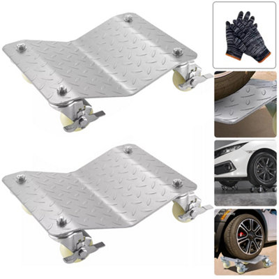 2pc Car Wheel Skates Dolly Van Positioning Garage Jack Machinery Mover ...