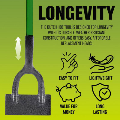 2Pc Carbon Steel Dutch Hoe Heads Gardening Outdoor Soil Digging ...