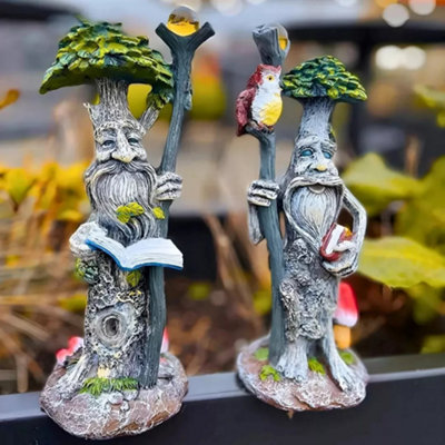 2pc Garden Tree Man Ornament Set