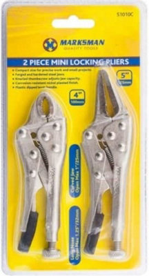2pc Mini Adjustable Locking Long Nose Mole Vice Grip Plier Clamp ...