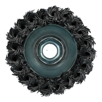 2pc Professional 80mm Wire Twist Knot Cup Brush for 4-1/2" M14 Angle ...