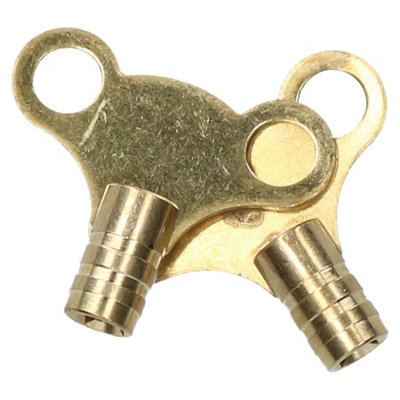 2pc Radiator Keys Brass Bleed Plumbing Bleeder Key Air Vent Central Heating