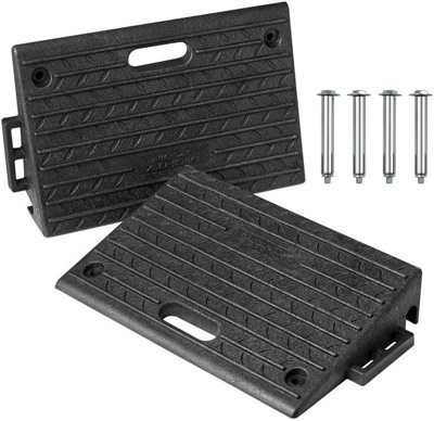 2pc Rubber Curb Step Ramps Rises Anti Slip Grip Kerb Access Mobility ...