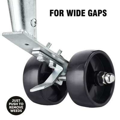 2pc Telescopic Weed Brush & Scraper Broom Head Patio Deck Scrub Block ...