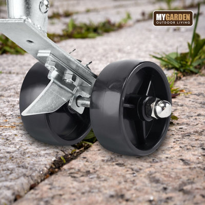 2pc Telescopic Weed Brush & Scraper Broom Head Patio Deck Scrub Block ...