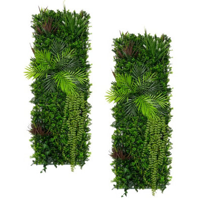 2Pcs Artificial Plant Wall Panel 50 x 150cm Alina Living Foliage ...